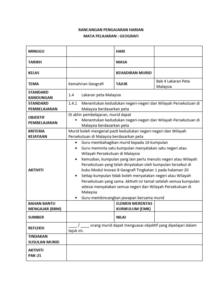 Bab 4 Lakaran Peta Malaysia | PDF