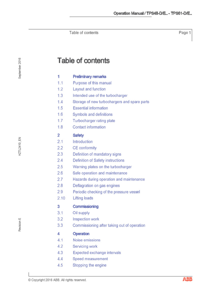 Abb TPS-52 Operation Manual | PDF