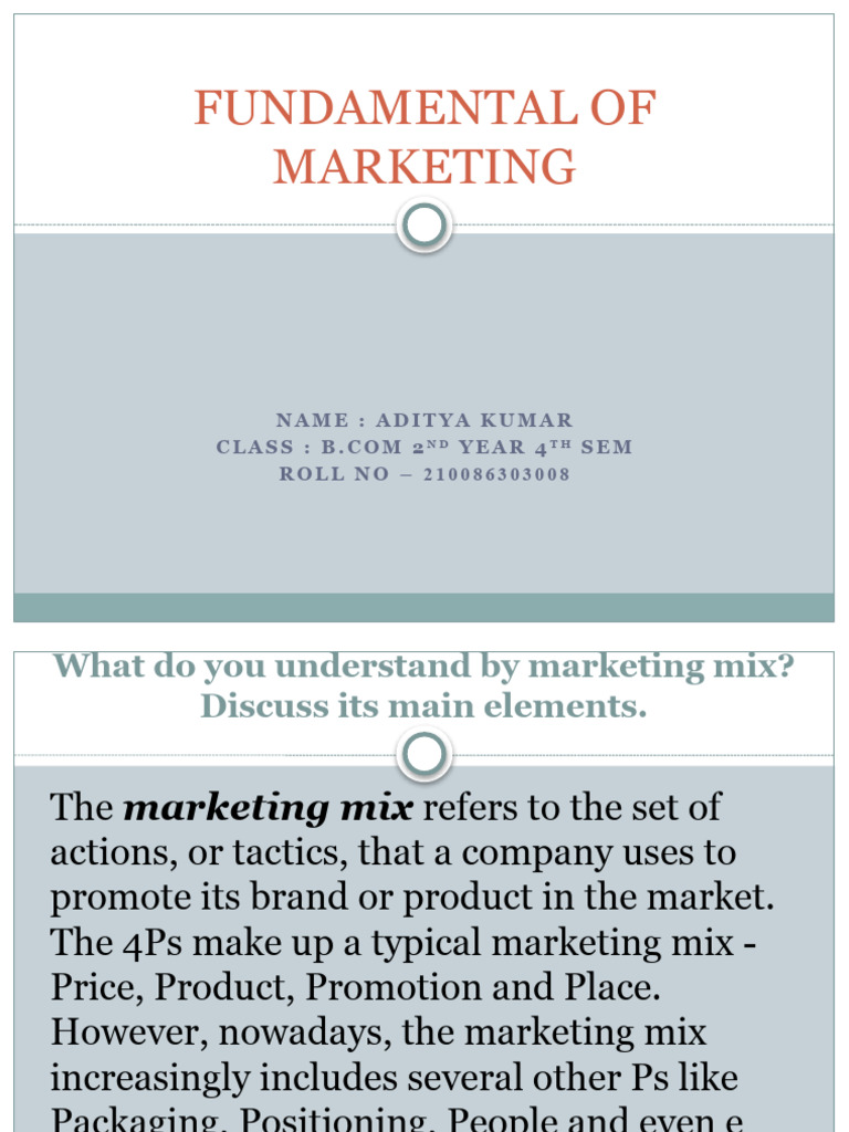 Fundamental of Marketing | PDF | Consumer Behaviour | Behavior
