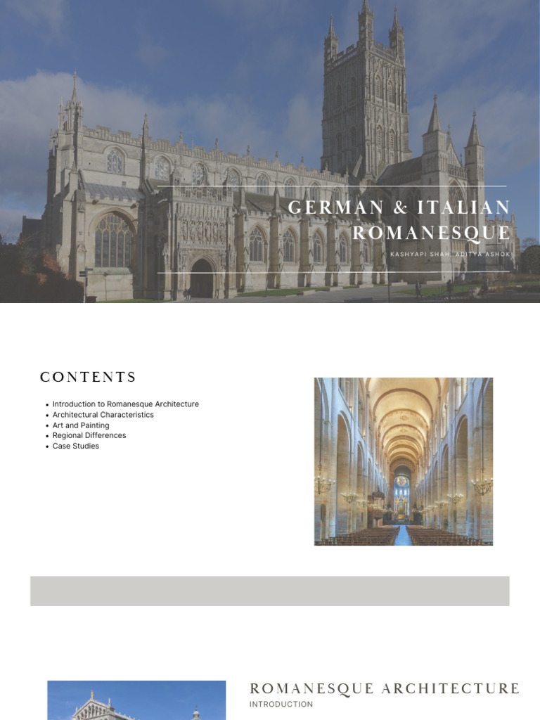 German & Italian Romanesque | Download Free PDF | Vault (Architecture) | Church (Building)