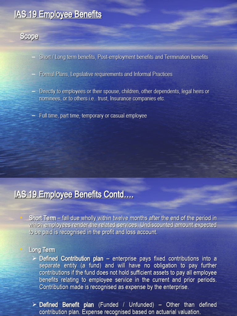 29 Ias 19 Employee Benefits | PDF | Fair Value | Income Statement