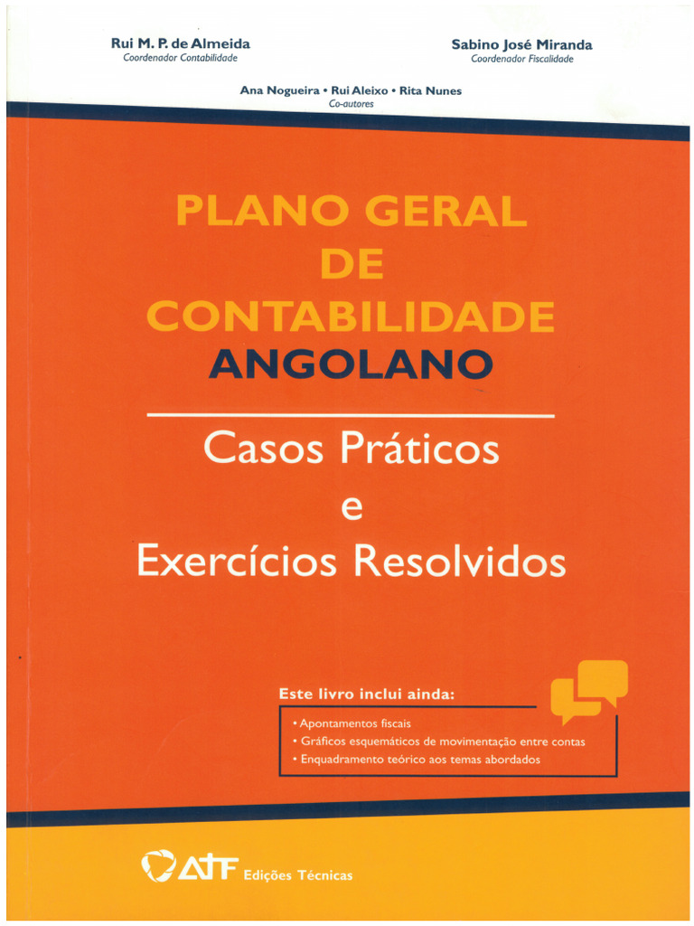 Plano Geral de Contabilidade Angolano - Casos Praticos e Exercícios ...