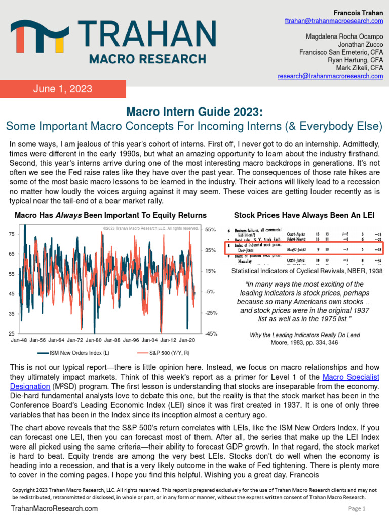 2023 Intern Guide 1685796236 | PDF | Macroeconomics | Yield Curve