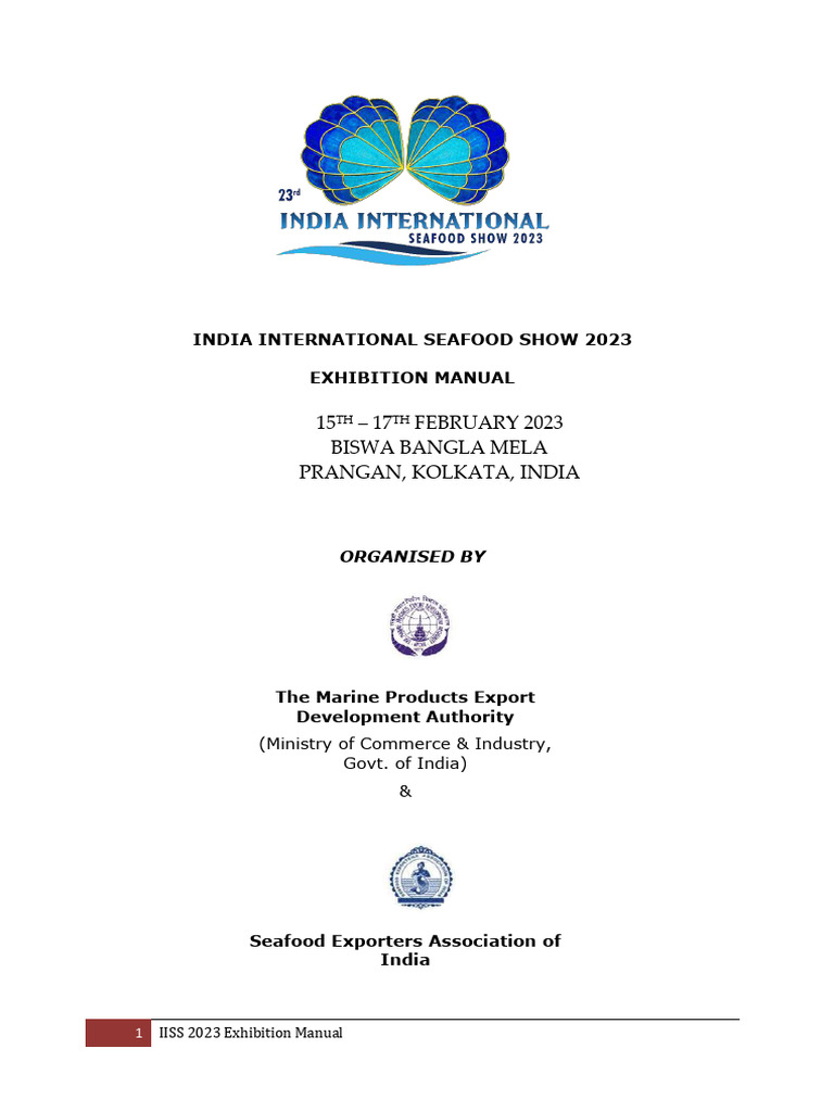 IISS-2023 Exhibition Manual | PDF | Fires | Cargo