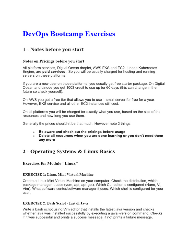 DevOps Bootcamp: Linux & Git Exercises | PDF | Software Repository | My Sql