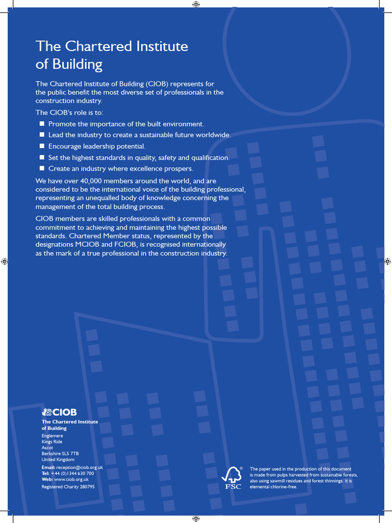 CIOB UK Policy Handbook Overview | PDF | Occupational Safety And Health ...