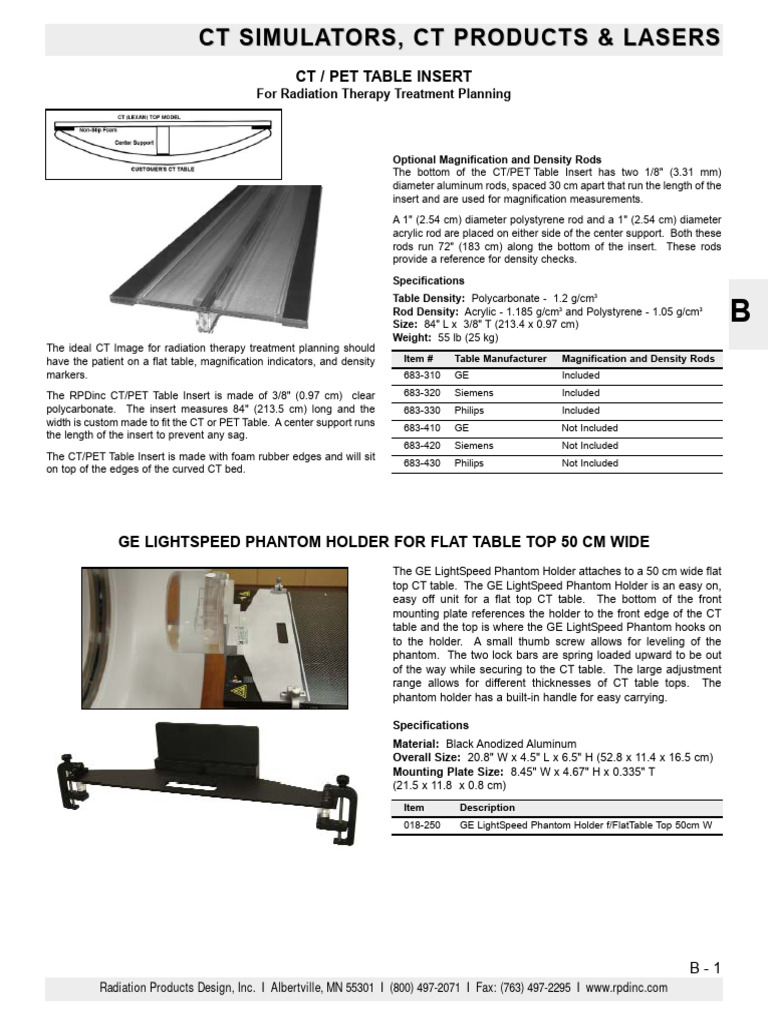 CT/PET Table Insert for Radiation Therapy | PDF | Ct Scan | Rectum