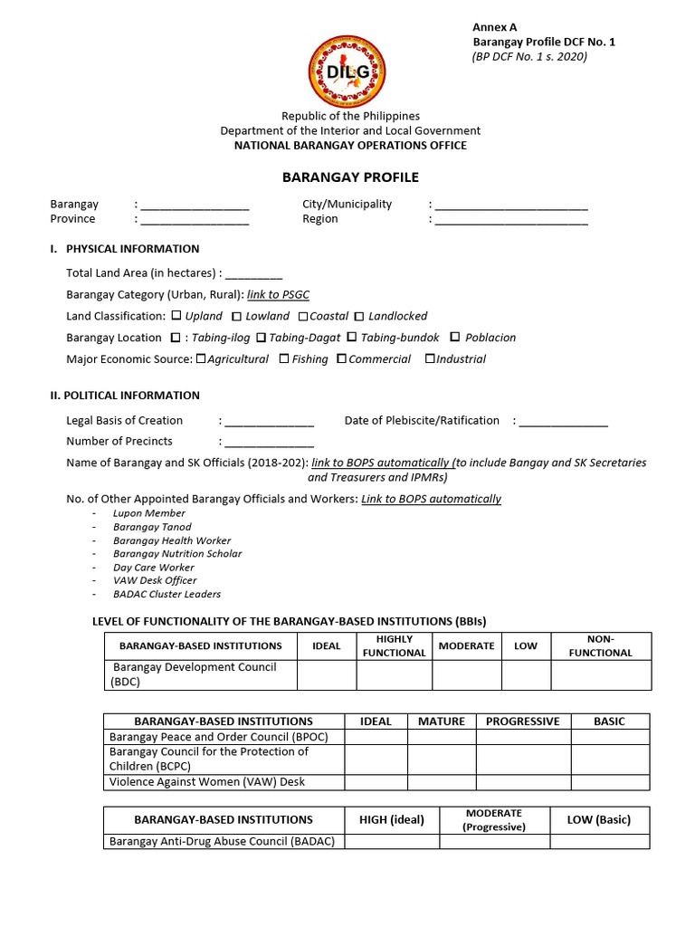 BIS BPS Annex A DCF No. 1 | PDF