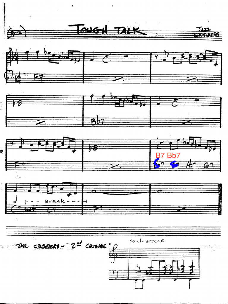Tough Talk, Blues in F, Jazz Crusaders RB1 | PDF
