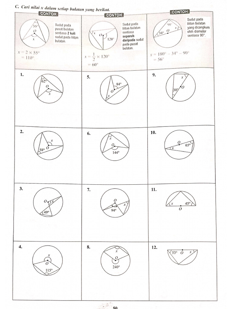 Bab 6 Sudut Dalam Bulatan | PDF