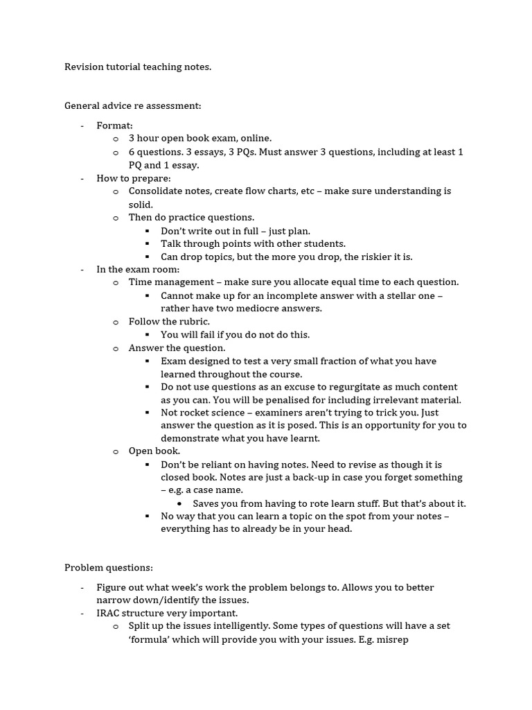 Exam Preparation and Assessment Tips | PDF | Specific Performance | Damages