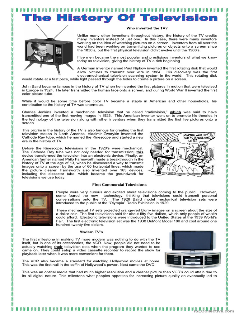 The History of TV | PDF | Television | Electronic Engineering