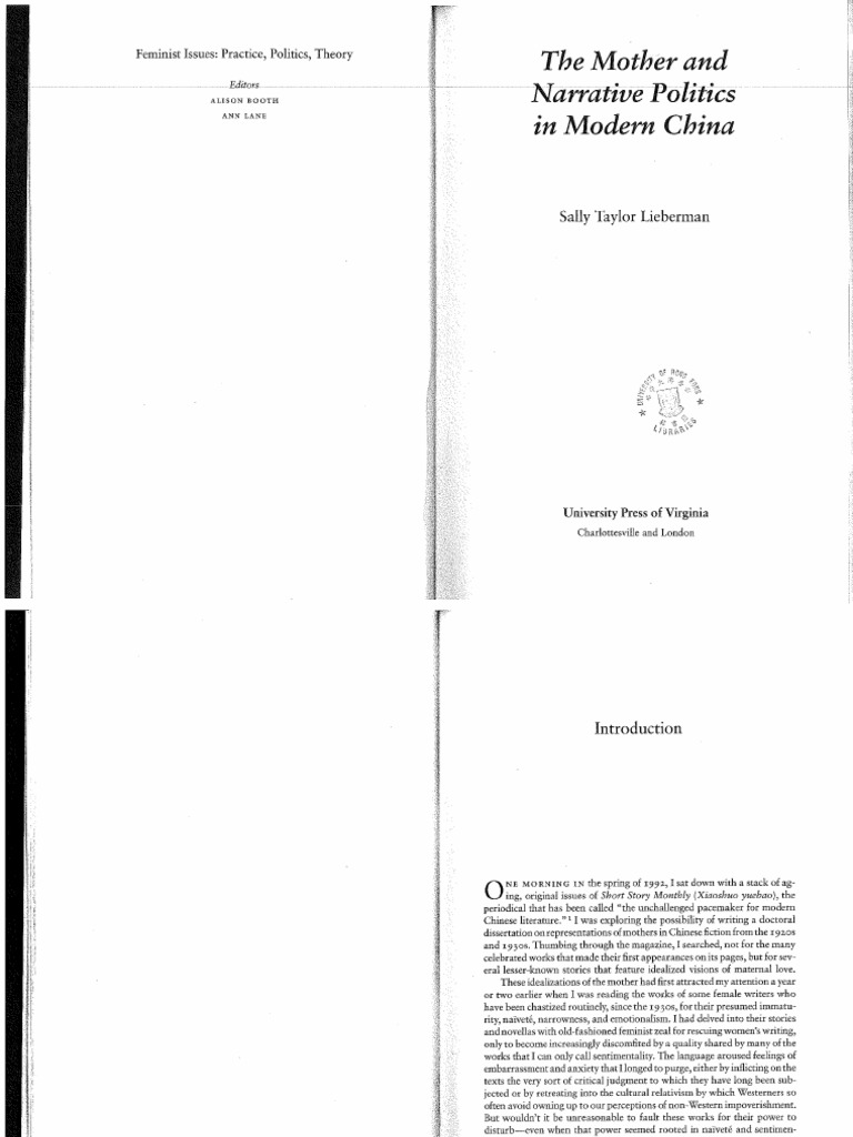 Lieberman - The Mother and Narrative Politics - Introduction | PDF