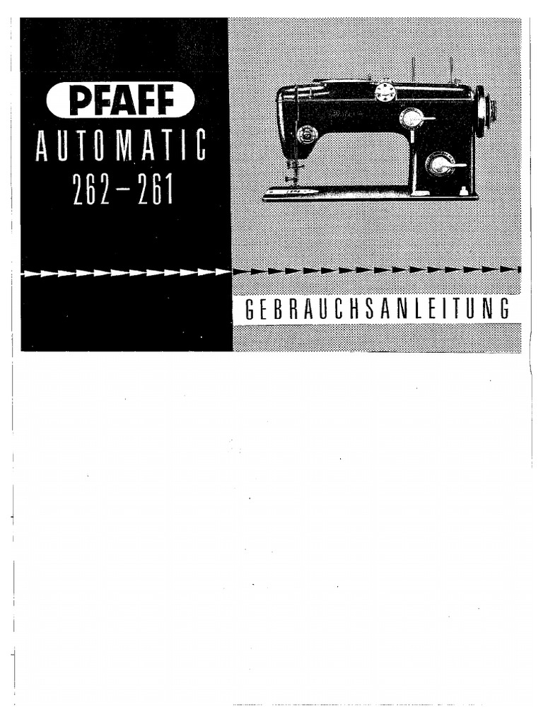Anleitung Pfaff 261 262 | PDF