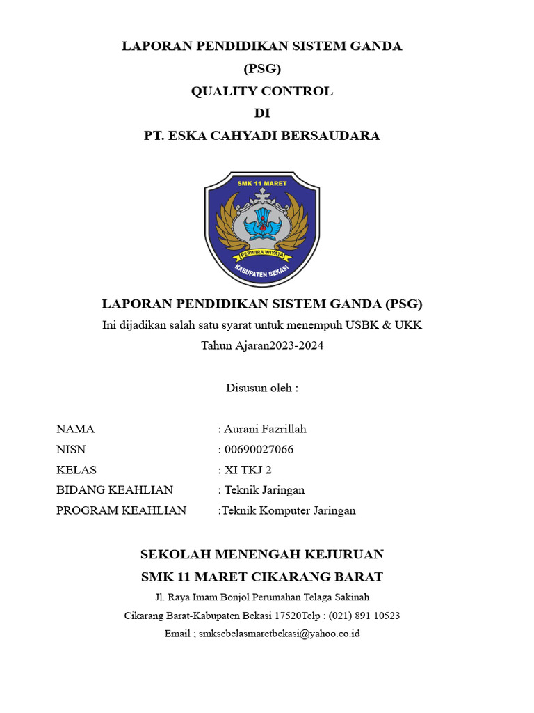 Laporan Pendidikan Sistem Ganda | PDF