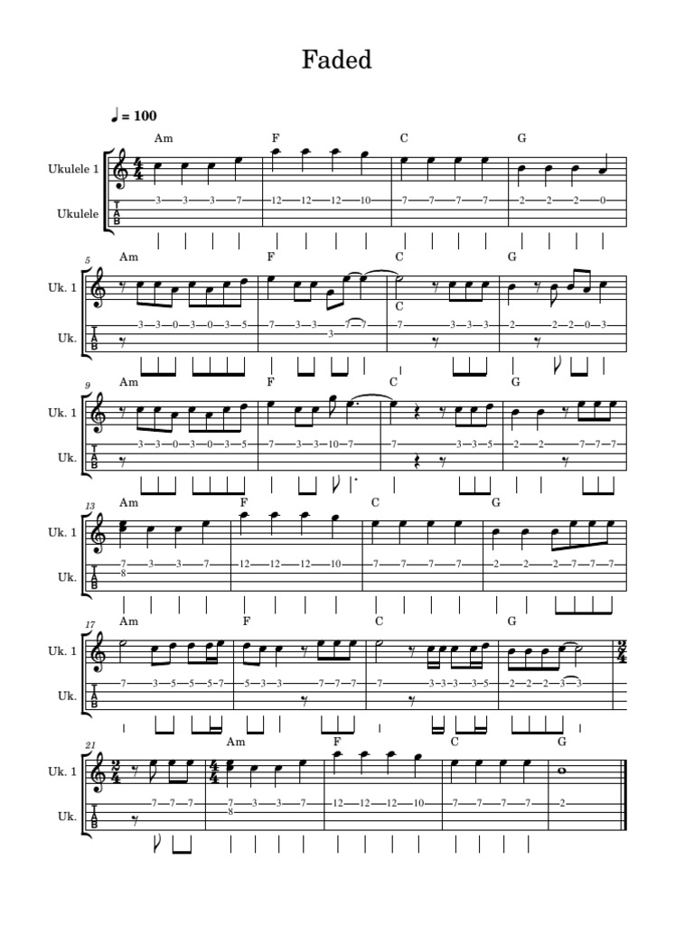 Faded Ukulele | PDF