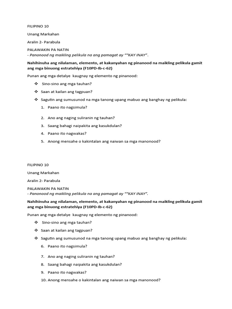 PALAWAKIN PA NATIN-aCTIVITY SHEET | PDF PALAWAKIN PA NATIN-aCTIVITY SHEET | PDF