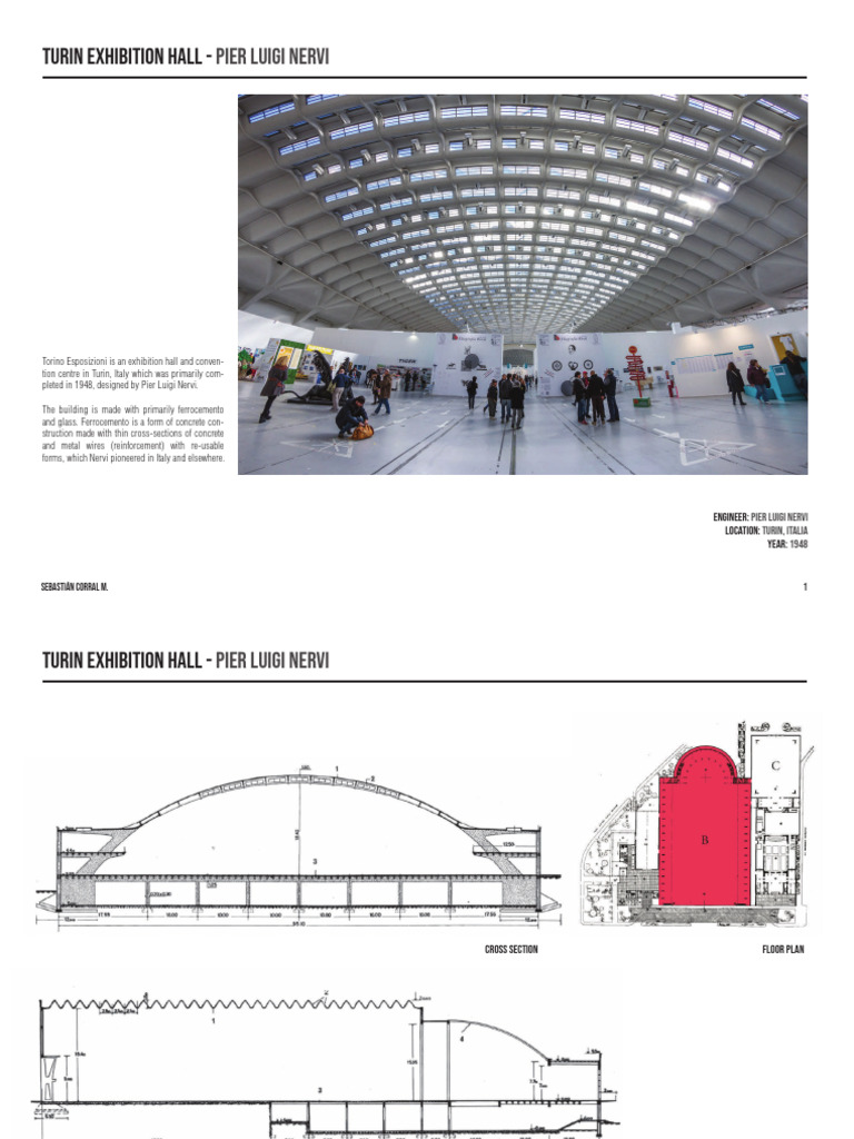 Turin Exhibition Hall by Pier Luigi Nervi | PDF | Concrete | Reinforced ...