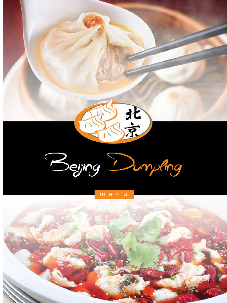 Beijing Dumpling & Noodle Menu | PDF | Food And Drink Preparation ...
