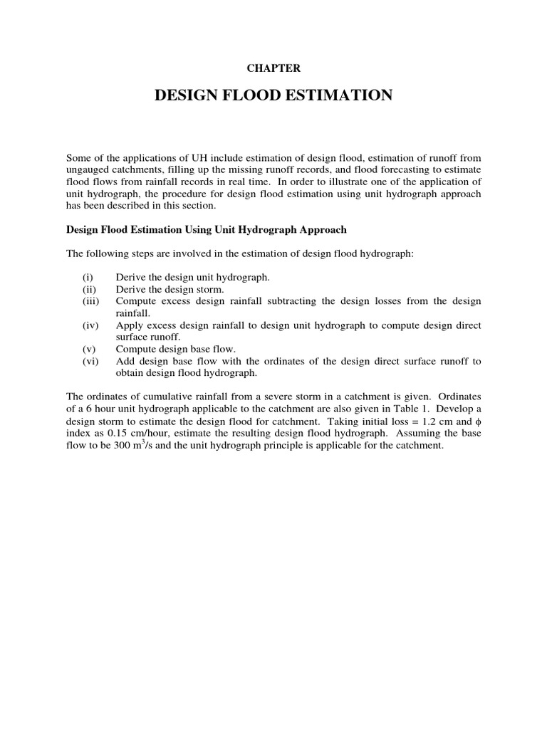 DKS-Design Flood Estimation | PDF | Flood | Earth Sciences