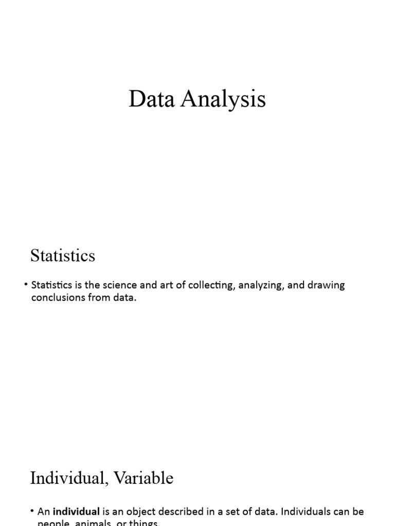 Data 1.1 Presentation | PDF | Statistics | Categorical Variable