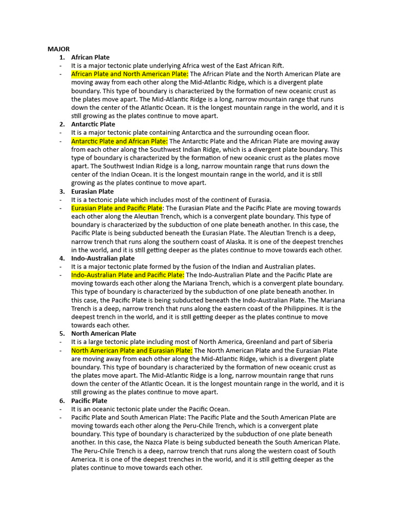 Greoup 3 - Els (Major and Minor Guide) | PDF | Plate Tectonics | Earth ...