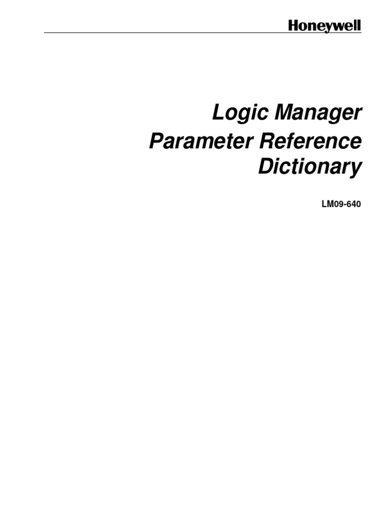 LM Parameter Reference Dictionary LM09640 | PDF | Data Type | Parameter (Computer Programming)