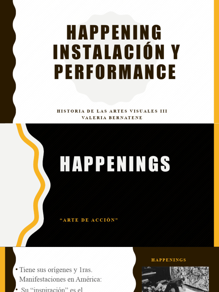 Happenings, Instalación Performance | PDF | Arte de performance | Arte ...