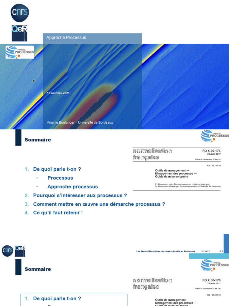 Approche Processus en Management Qualité | PDF | Modèle mathématique ...