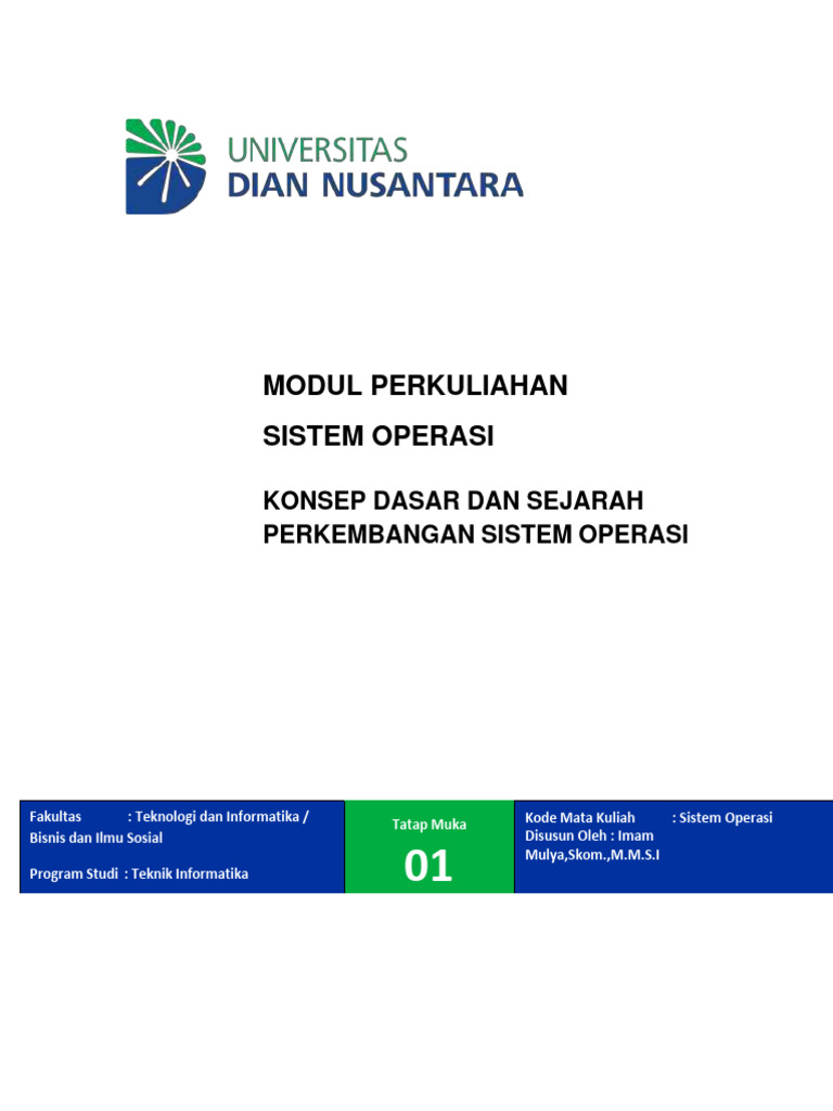 Sejarah dan Konsep Sistem Operasi | PDF | Bisnis | Komputer