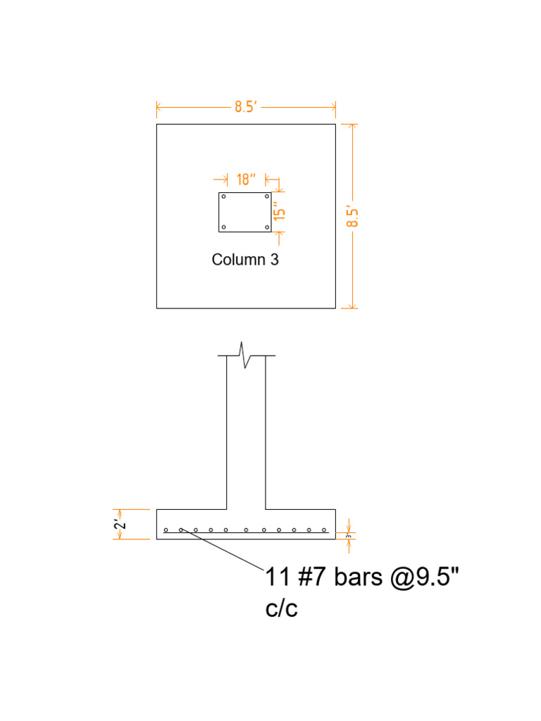 Footing-Detailed Drawings | PDF
