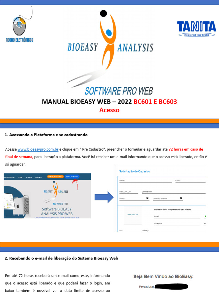 Manual do Bioeasy Web 2022 | PDF | Tablets | Informática