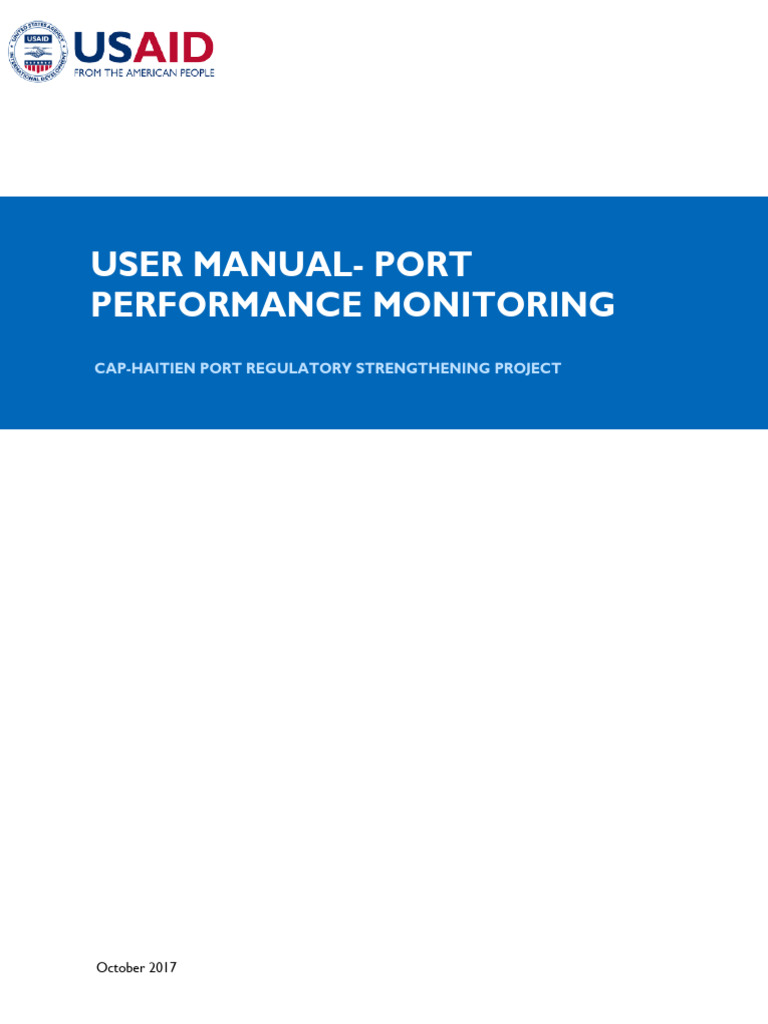 USAID - Port Performance Monitoring | PDF | Crane (Machine) | Data
