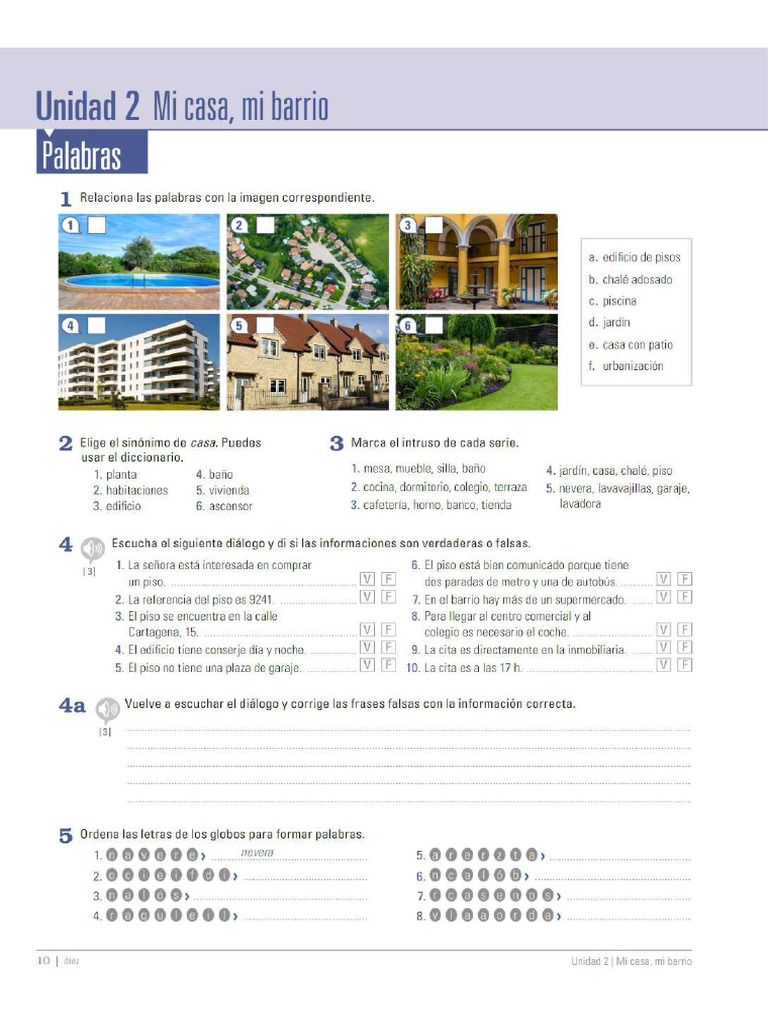 Frecuencias A1 WB Unidad 2 | PDF