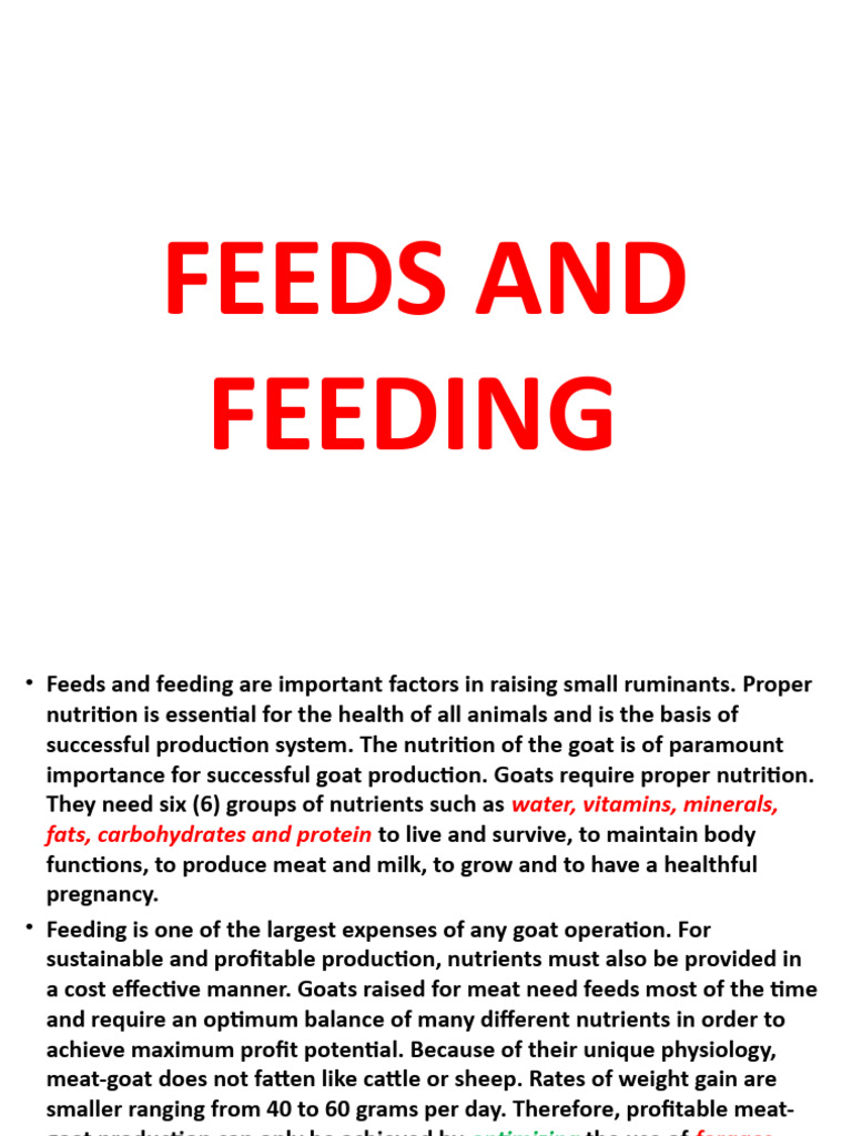 Feeds and Feeding Ruminants | PDF | Goat | Cattle