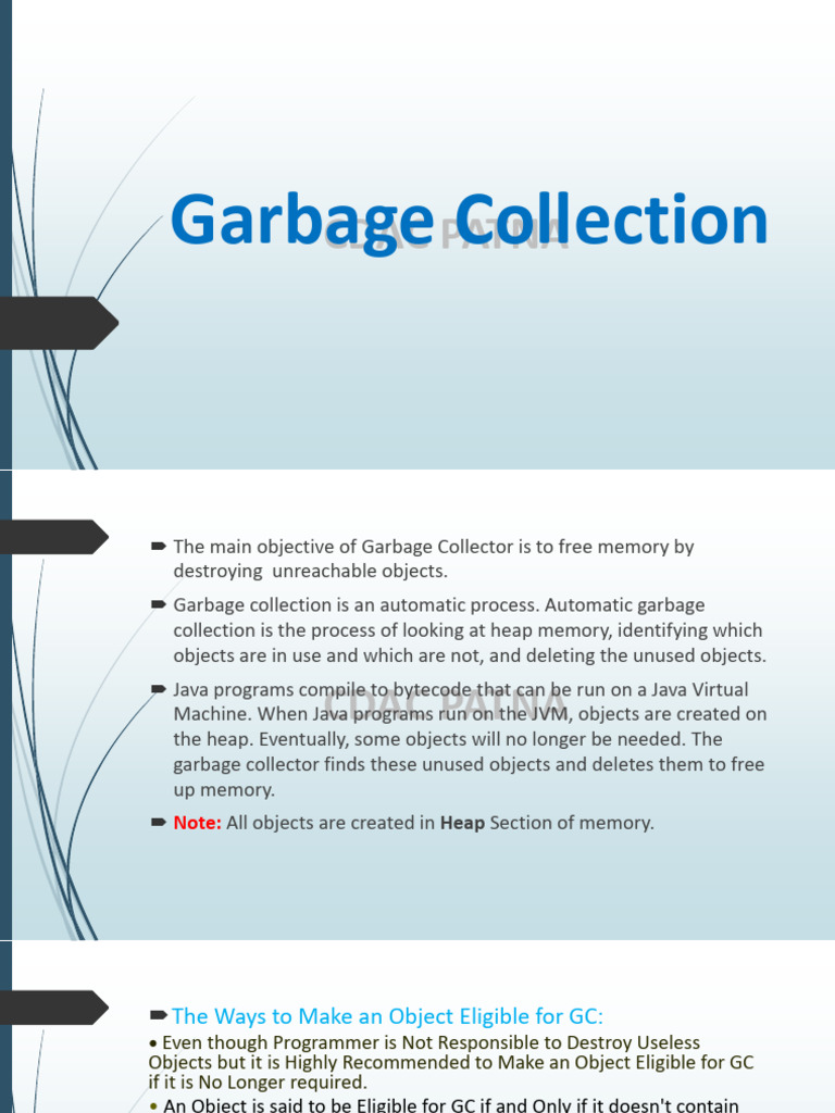Garbagecollection Cdac Patna Center Notes Pdf Method Computer