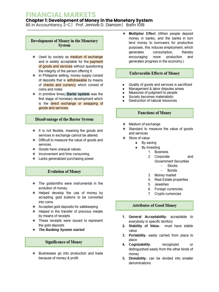 Bafin Chap 1 | PDF | Money | Currency
