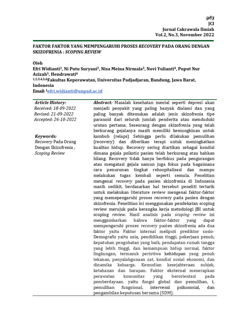 Efri - Widianti@unpad - Ac.id: Article History: Abstract: Masalah Kesehatan Mental Seperti ...