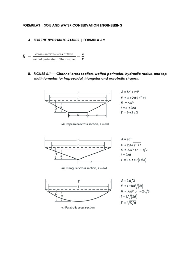 Formulas For Land | PDF | Civil Engineering | Earth Sciences