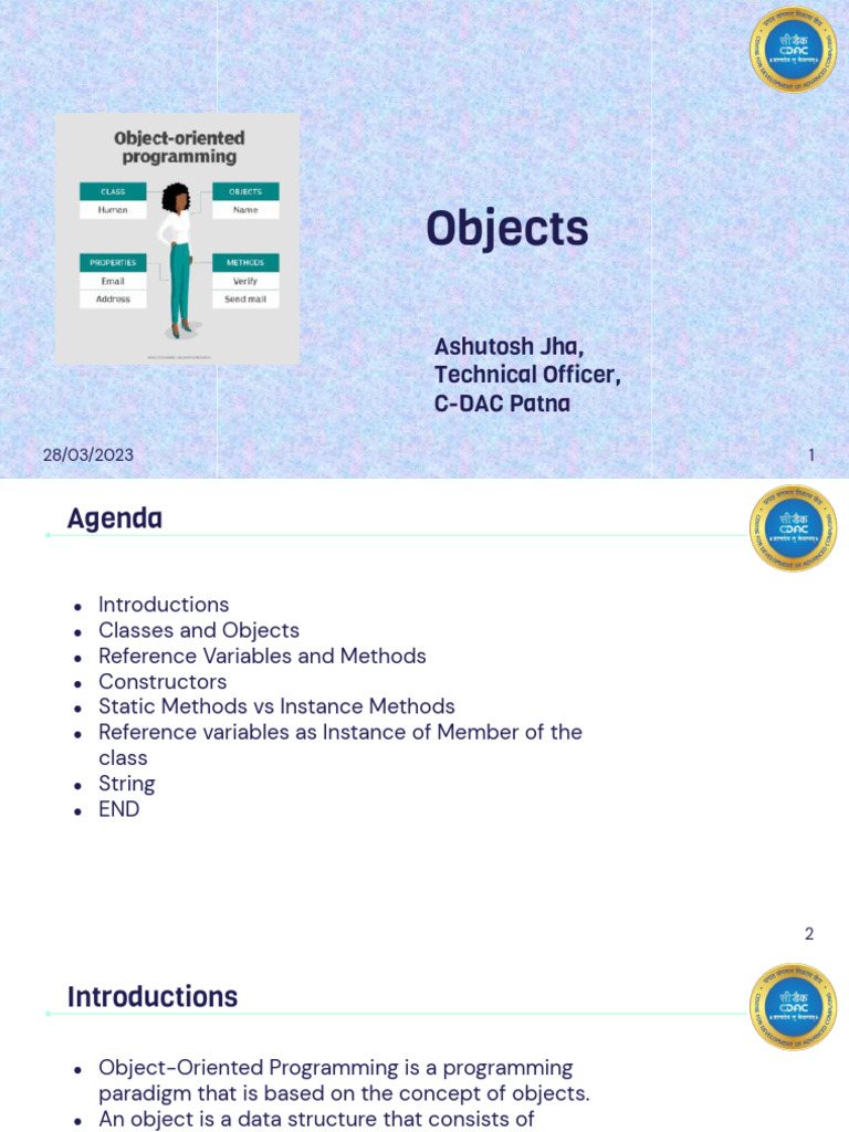 Objects Dac Cop 05 Pdf Programming Constructor Object Oriented Programming
