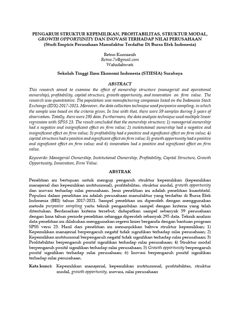 Jurnal Ilmiah | PDF | Financial Services