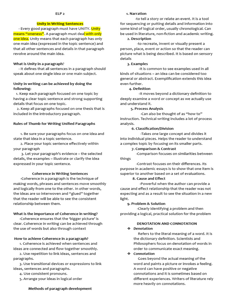 ELP 2 Reviewer Midterms | PDF | Idea | Conversation