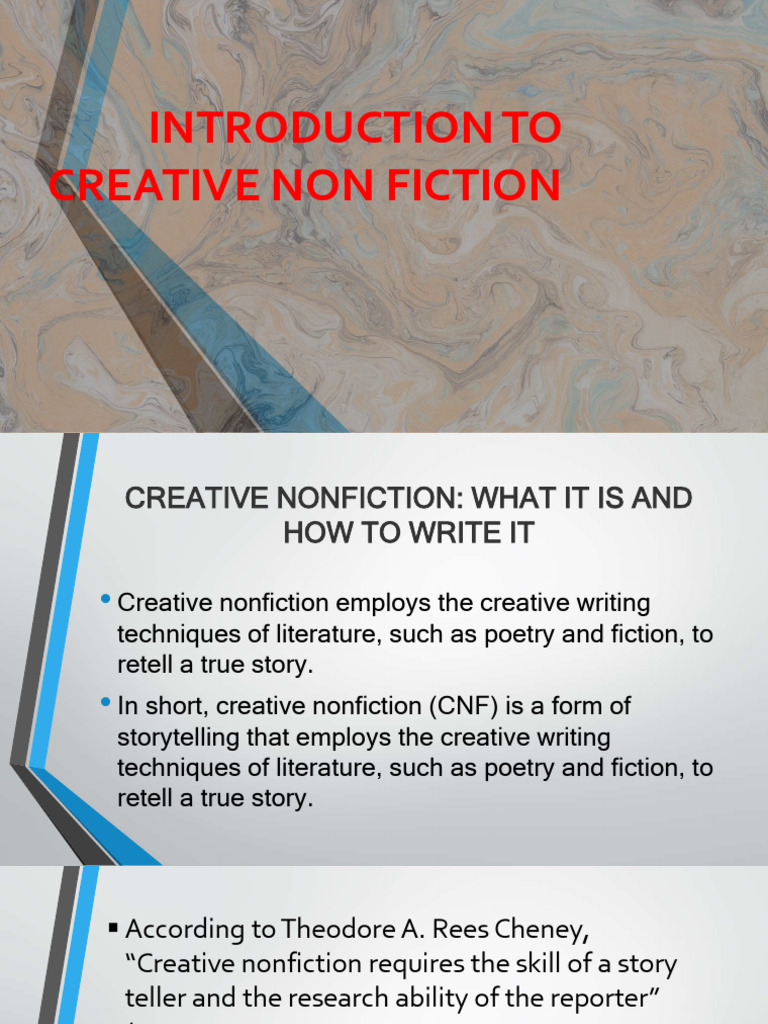 Elements of Creative Nonfiction Writing | PDF | Narration | Creative ...