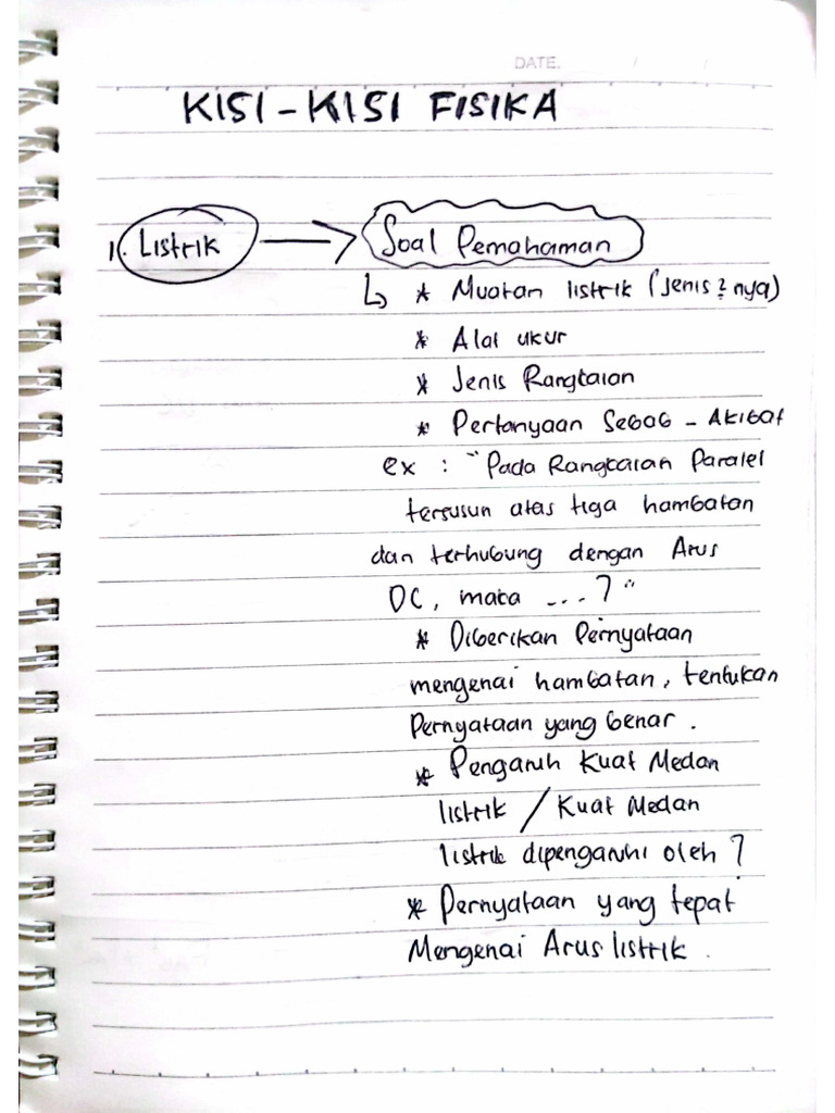 Kisi 2 Soalujian Mid Fisika | PDF