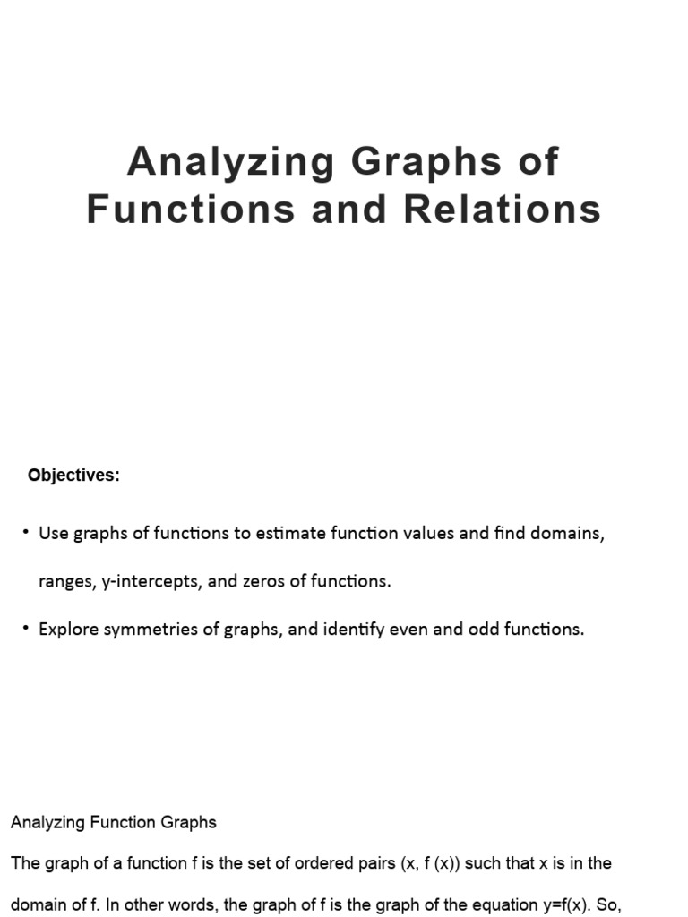 1-2 Analyzing Graphs of Functions | PDF | Zero Of A Function | Function (Mathematics)