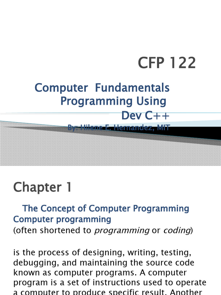 Introduction to Computer Programming | PDF | Computer Programming | Computer Program