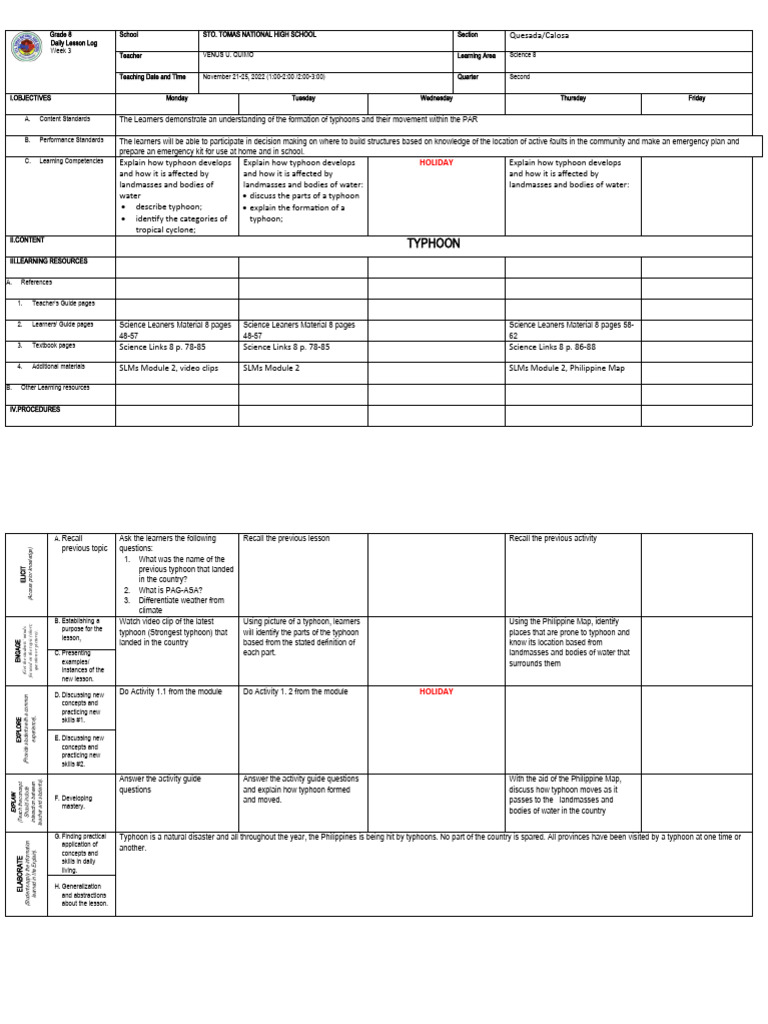 Science 8 Quarter 2 Week 4 | PDF | Learning | Teachers