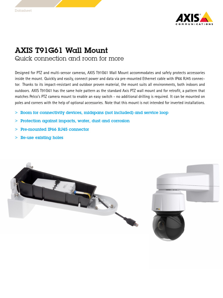 Axis t91g61 Wall Mount en US 273488 | Download Free PDF | Electrical ...