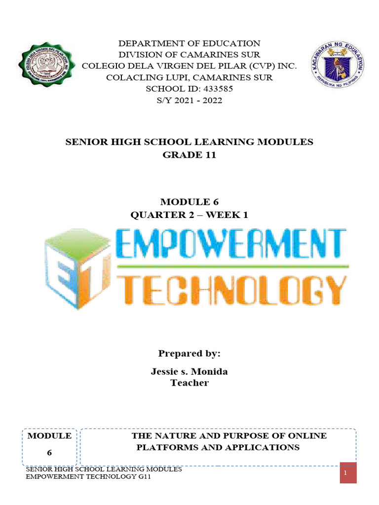 q2 Module 6 Emptech | PDF | Application Software | World Wide Web