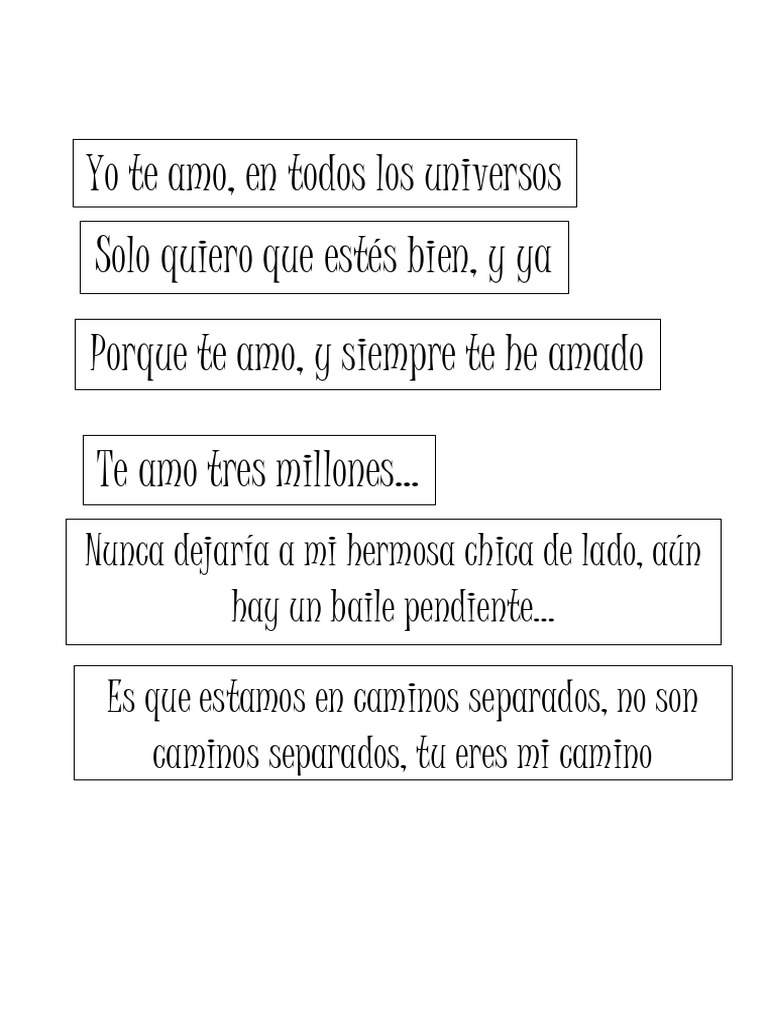 Yo Te Amo, en Todos Los Universos Solo Quiero Que Estés Bien, y Ya Porque Te Amo, y Siempre Te ...